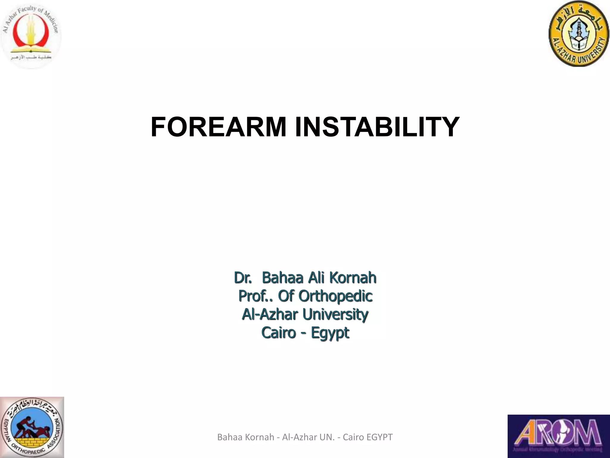 Forearm instability | PPT