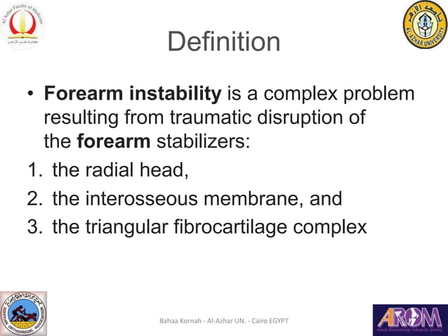 Forearm instability | PPT