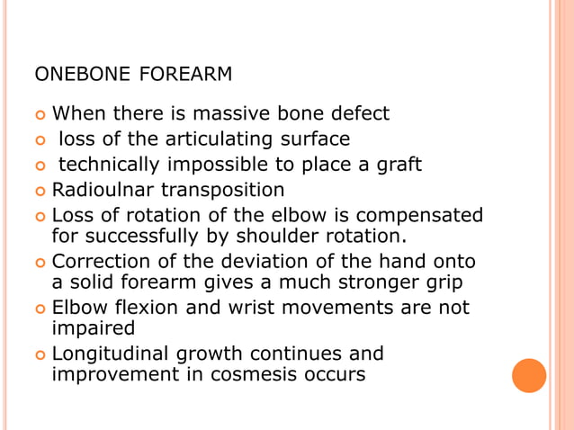 Forearm reconstruction | PPT