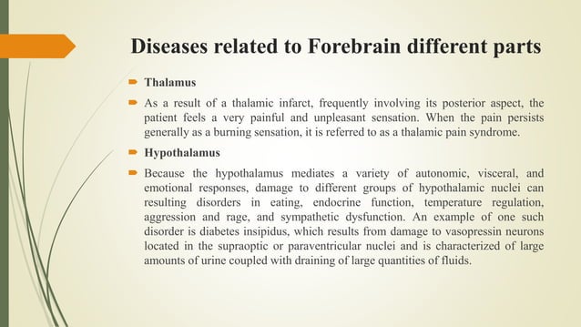 Fore-brain it's structure functions and related Disorders. | PPTX