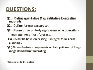 Forecasting | PPT