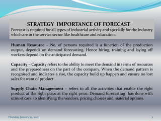 FORECASTING | PPTX | Business | Business and Finance