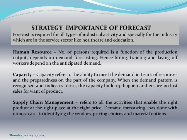 Forecasting