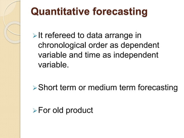 Forecasting techniques | PPT