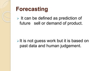 Forecasting techniques | PPTX | Business | Business and Finance