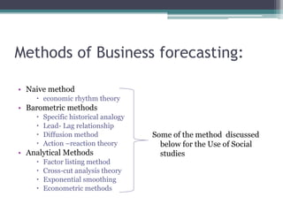 Forecasting | PPTX | Business | Business and Finance