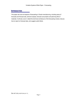 Forecasting in Oracle Inventory | PDF