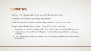 Forecasting - Operation Management | PPTX