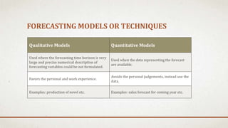 Forecasting - Operation Management | PPTX