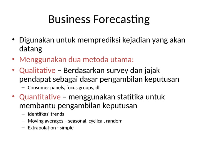 forecasting manajemen operasional ...ppt