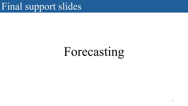 Forecasting for manufacturing & industry | PPTX
