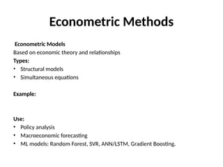 Comprehensive Guide to Forecasting Methods and Applications in Business ...