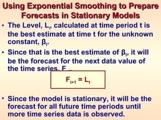 Forecasting exponential smoothing | PPT