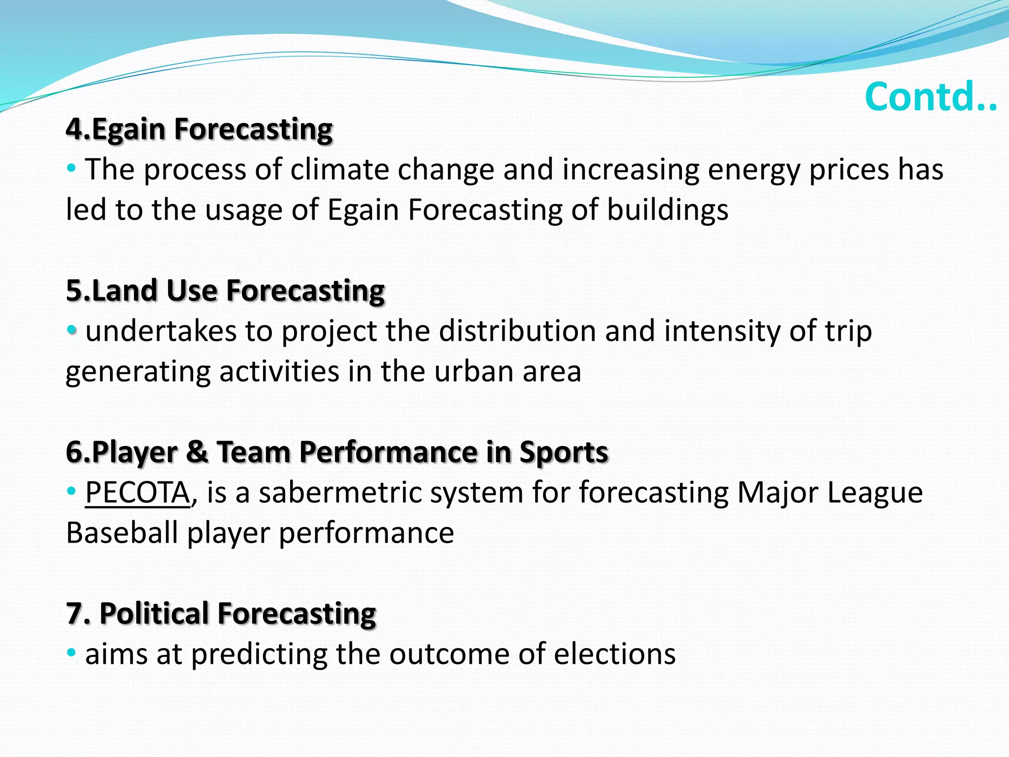 Forecasting :- Introduction & its Applications | PPTX