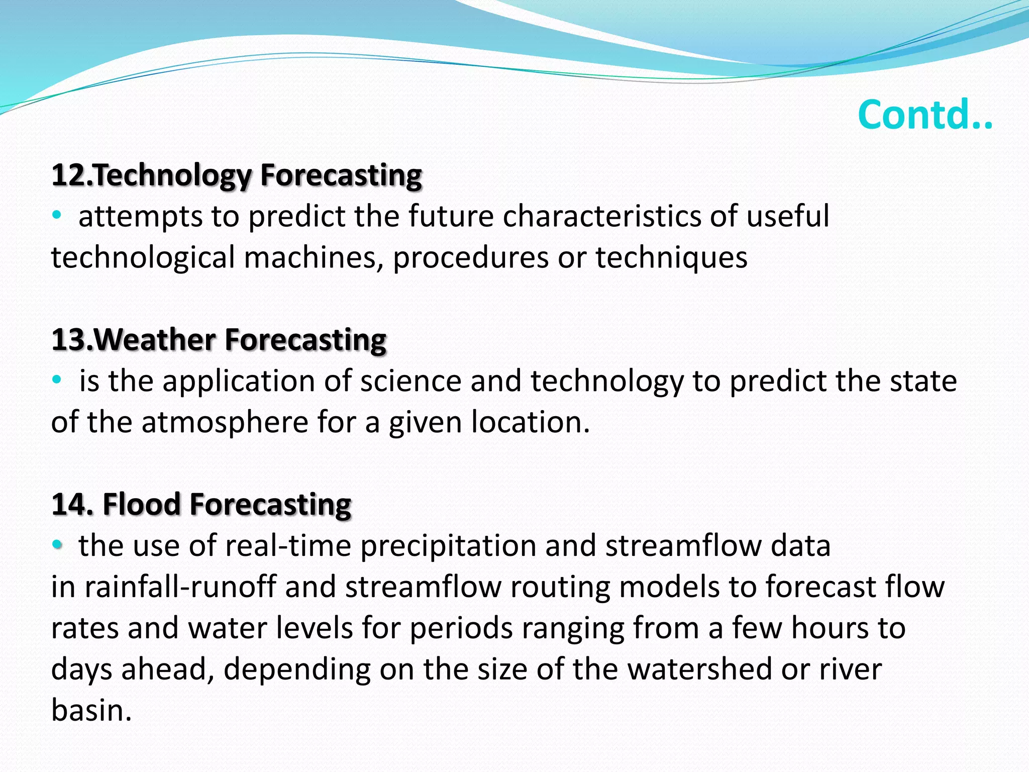 Forecasting :- Introduction & its Applications | PPTX
