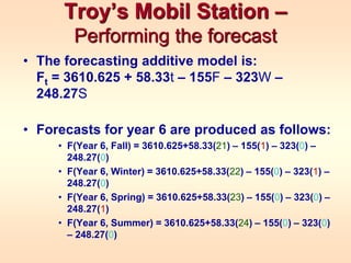 Forecasting-Seasonal Models.ppt | Business Accounting & Finance | Business