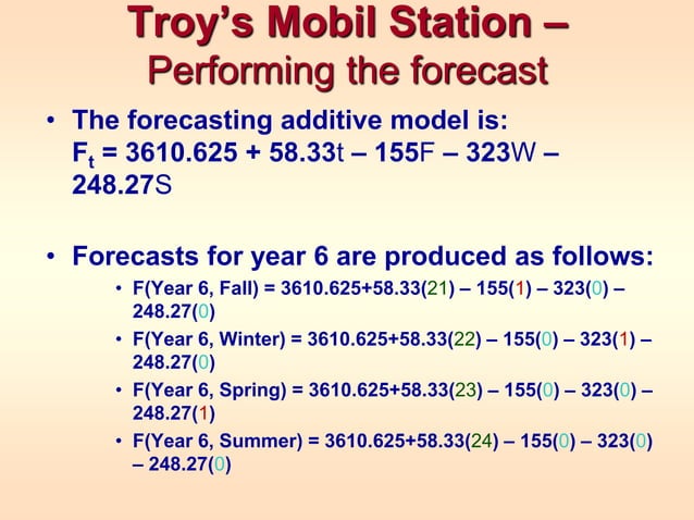 Forecasting-Seasonal Models.ppt | Business Accounting & Finance | Business