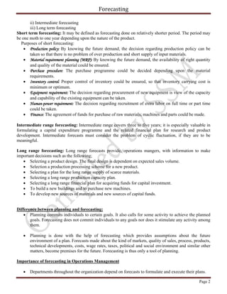 Forecasting | PDF