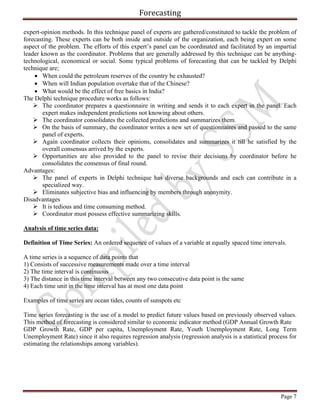 Forecasting | PDF