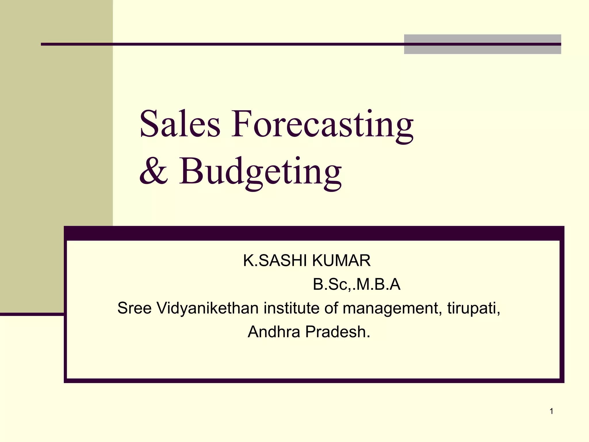 Forecasting and budgeting | PPT