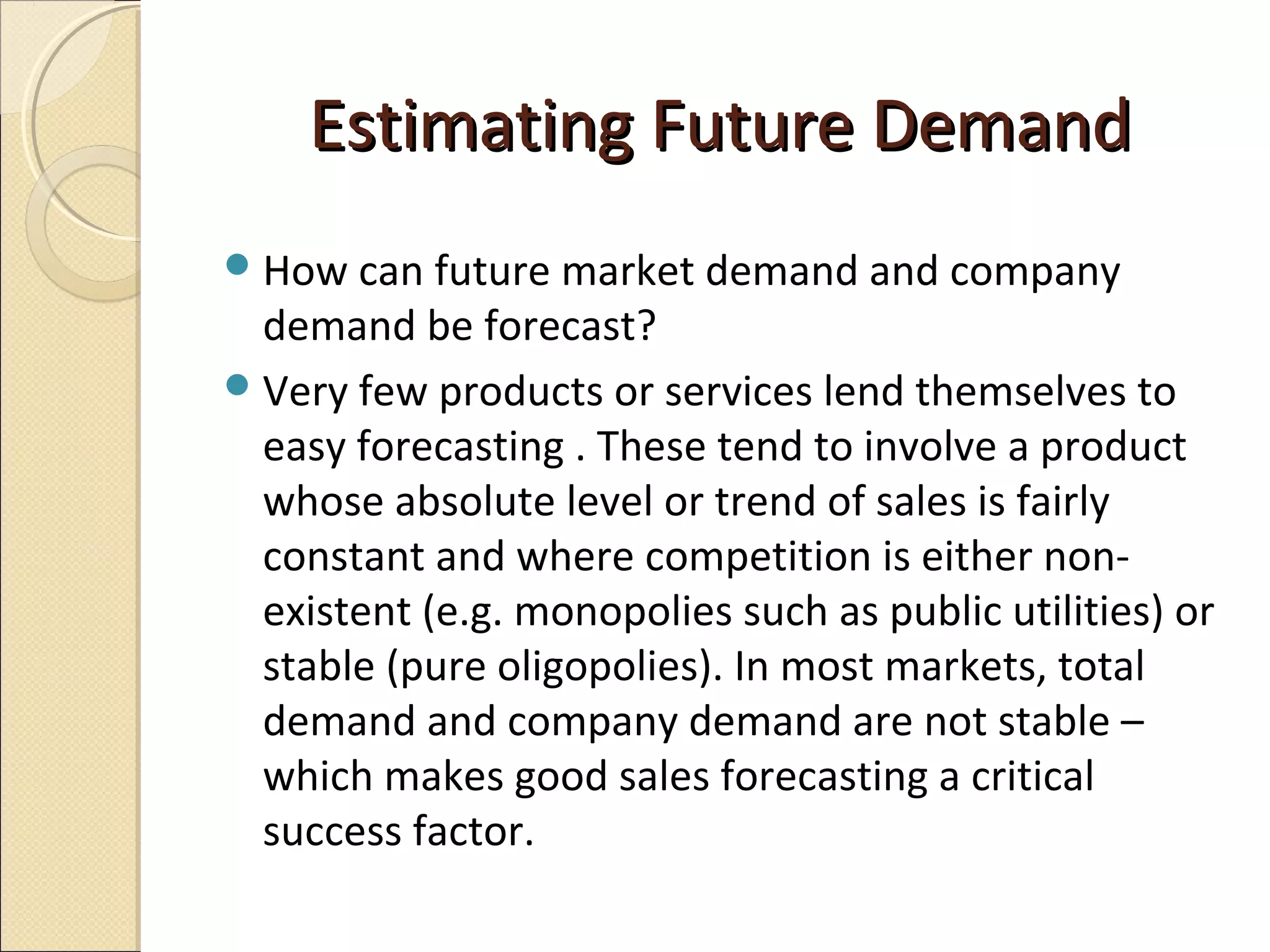 Forecasting and demand measurement | PPT