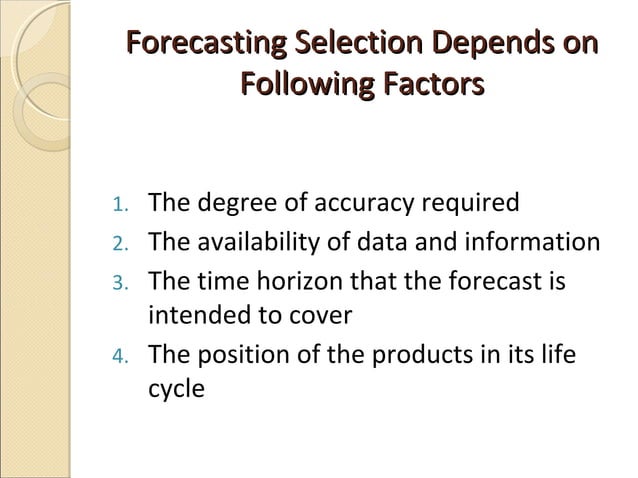 Forecasting and demand measurement | PPT