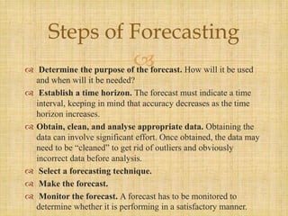 Forecasting and methods of forecasting | PPTX