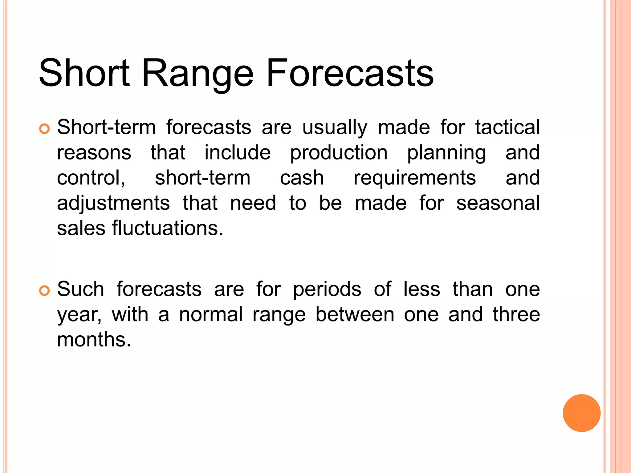 Forecasting and Methods of Forecasting in Production Planning | PPTX