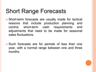 Forecasting and Methods of Forecasting in Production Planning | PPTX