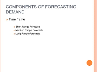 Forecasting and Methods of Forecasting in Production Planning | PPTX