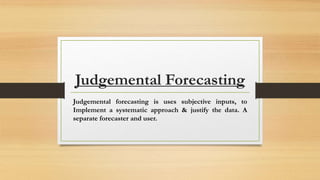 Forecasting by saniah saleem rao | PPT