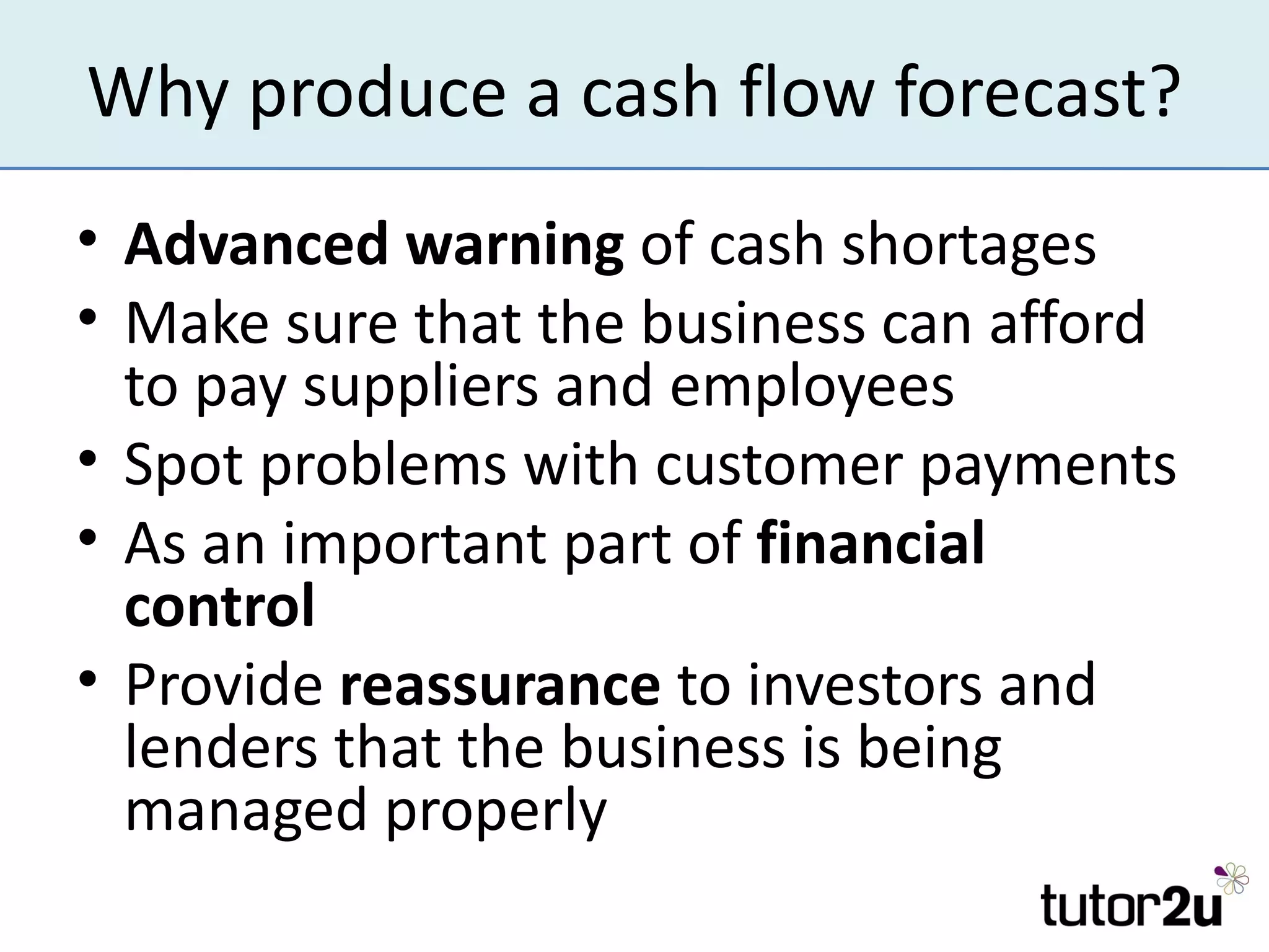 Forecasting Cash Flows | PPT