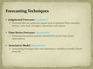Forecasting lecture MBA AAST OPERATION M | PPTX | Business and Finance