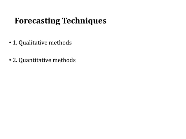 Forecasting Models Pptx
