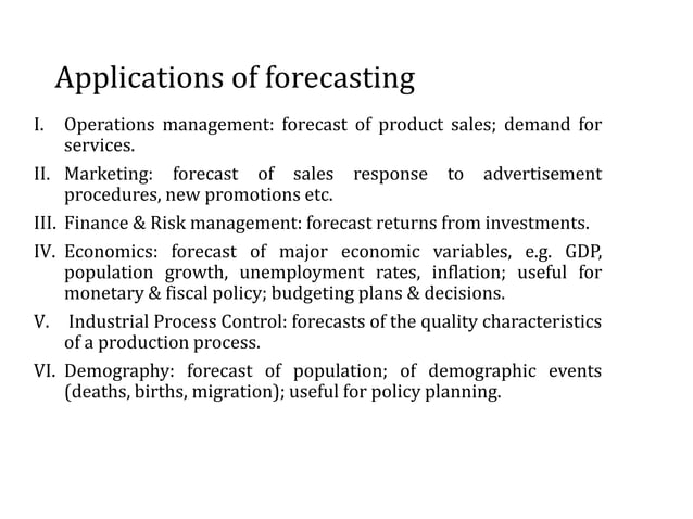 Forecasting Models Pptx