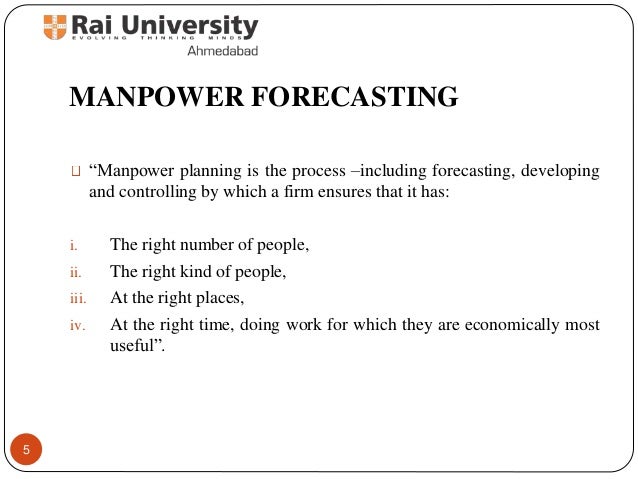 Forecasting of Demands, Supply & Manpower - Principles of Human Resou…