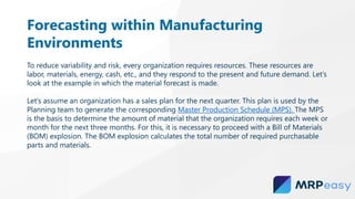 Forecasting practice in manufacturing business | PDF