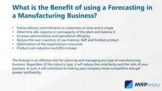Forecasting practice in manufacturing business | PDF