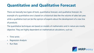 Forecasting practice in manufacturing business | PDF