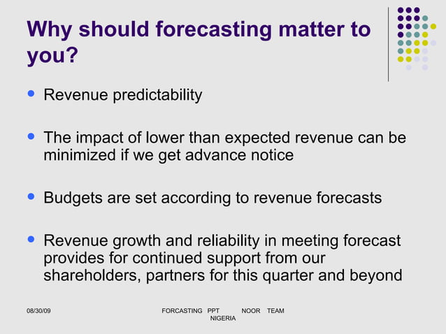 Forecasting Presentation | PPT