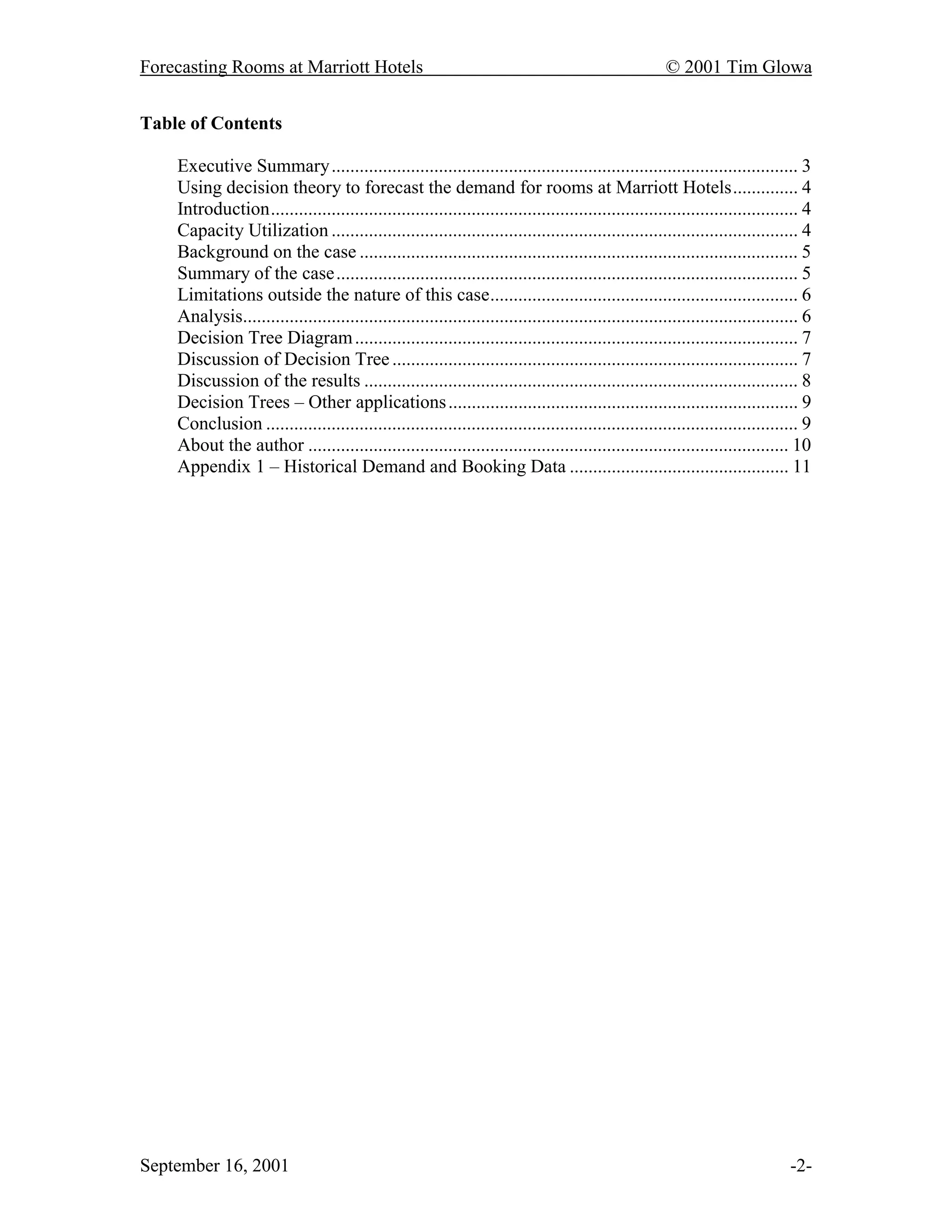 Forecasting room demand | PDF