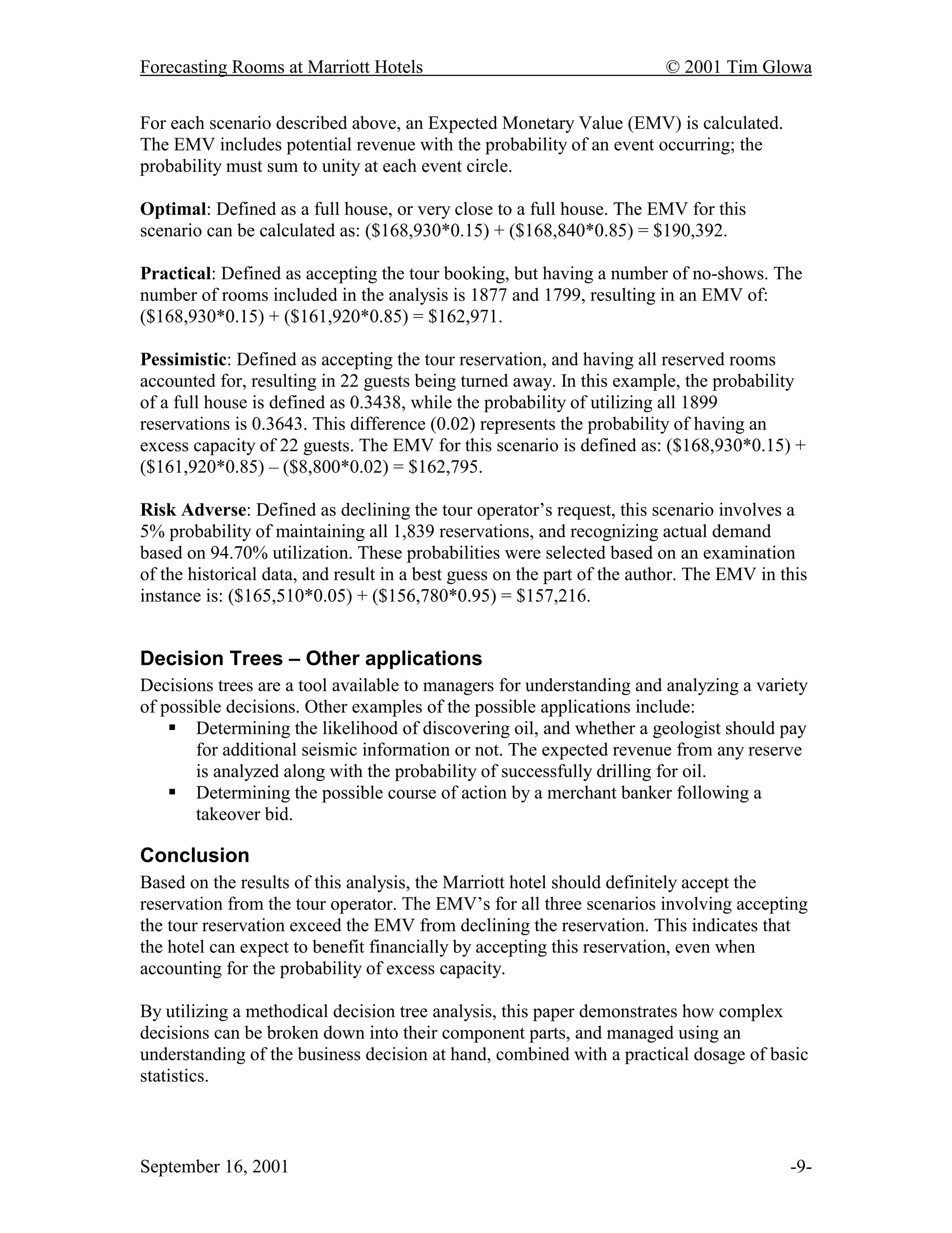 Forecasting room demand | PDF