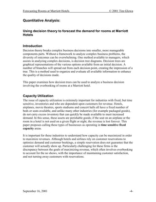 Forecasting room demand | PDF