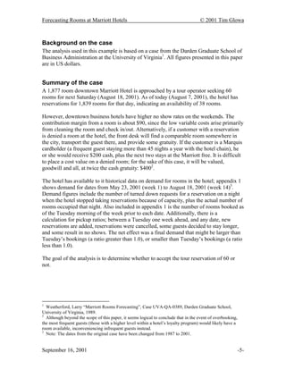 Forecasting room demand | PDF