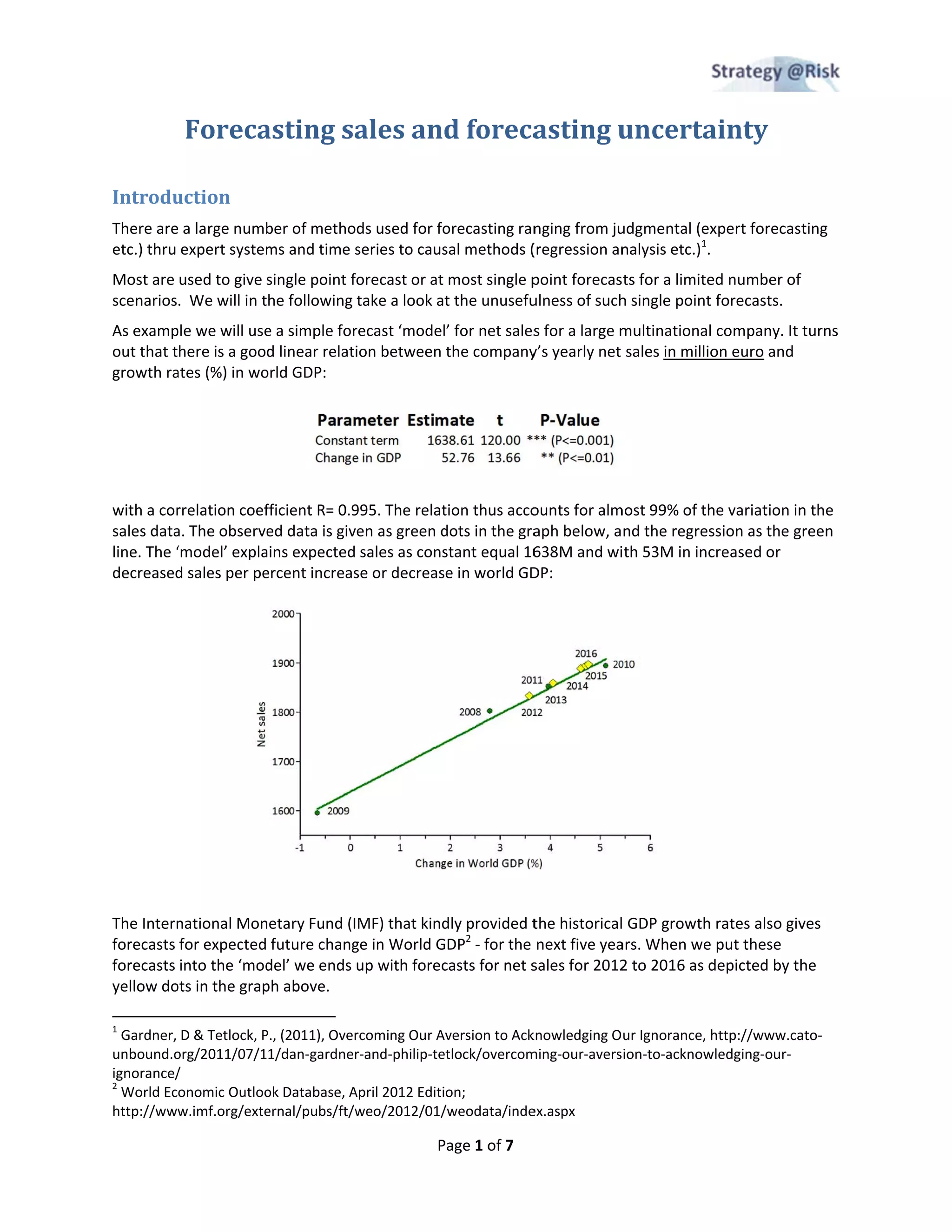 Forecasting advantages with simulation models | PDF | Business ...