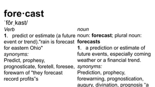 Forecasting strategies for food companies | PPTX
