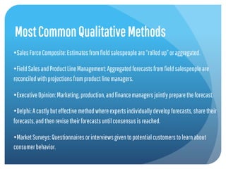Forecasting techniques ppt 493 c | PDF