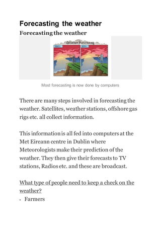 Forecasting the weather | DOCX