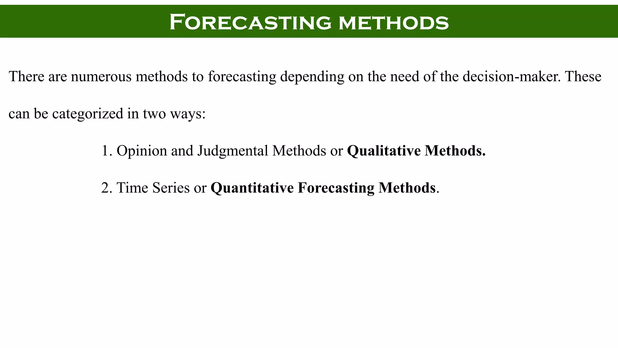 Forecasting Methods | PDF