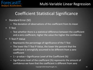 ForecastIT 6. Multi-Variable Linear Regression | PPT